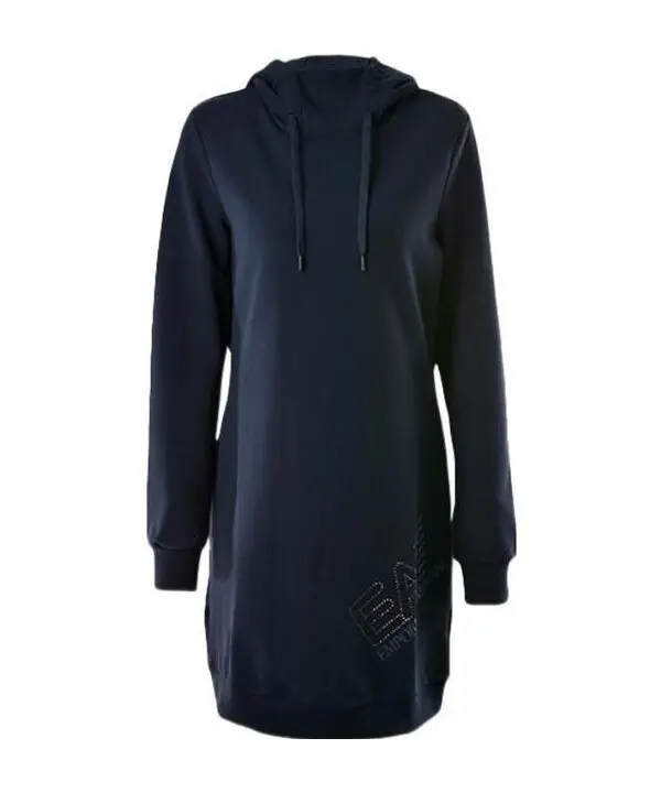 EA7 Hot Drilling Logo Dress - Black