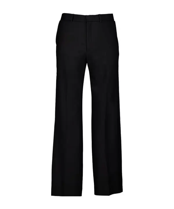 Casablanca Wool Blend Straight-leg Trousers - Black