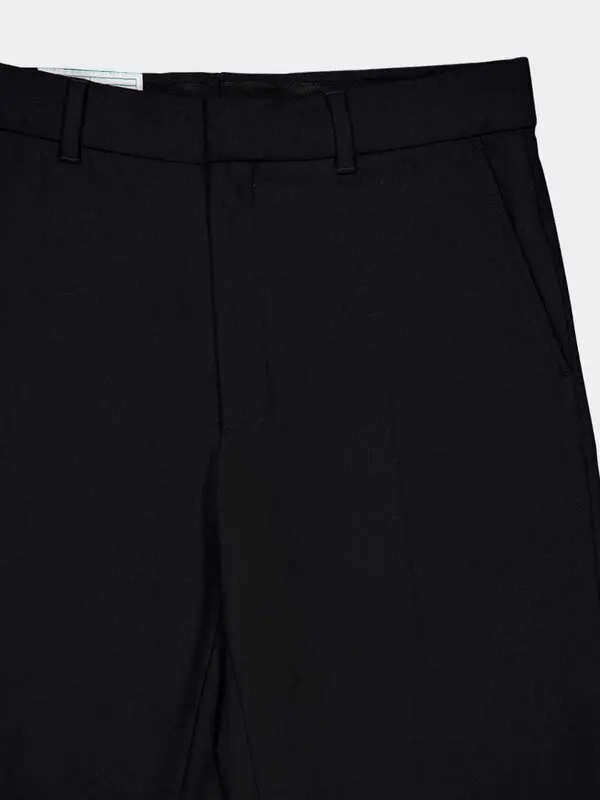 Casablanca Wool Blend Straight-leg Trousers - Black