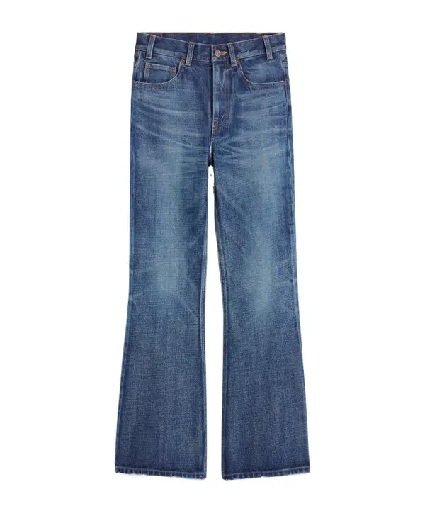 Celine Bootcut Jeans In Dark Union Wash Denim
