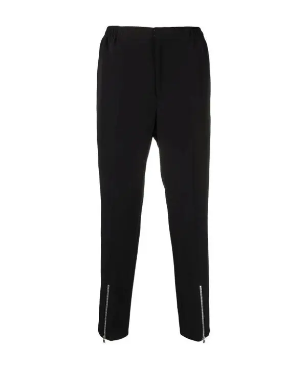 Alexander McQueen Zip-detail Relaxed Trousers - Black