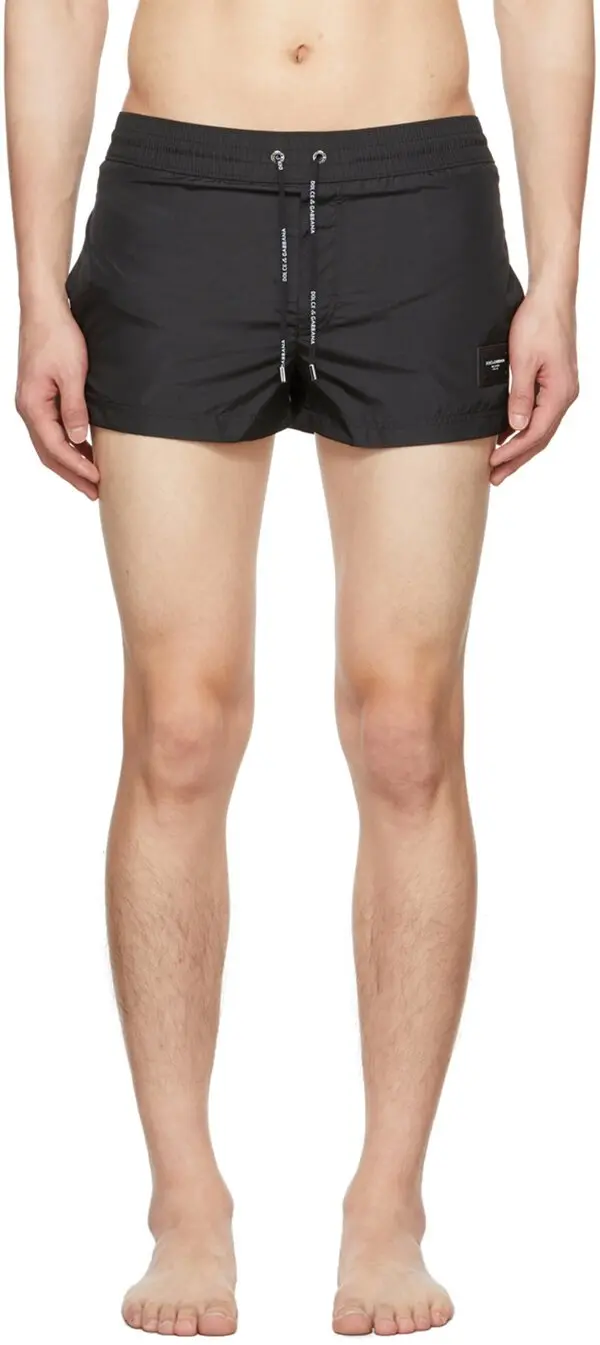 Dolce & Gabbana Logo Swim Shorts - Black