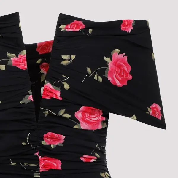 Magda Butrym Floral Print Ruched Short Dress