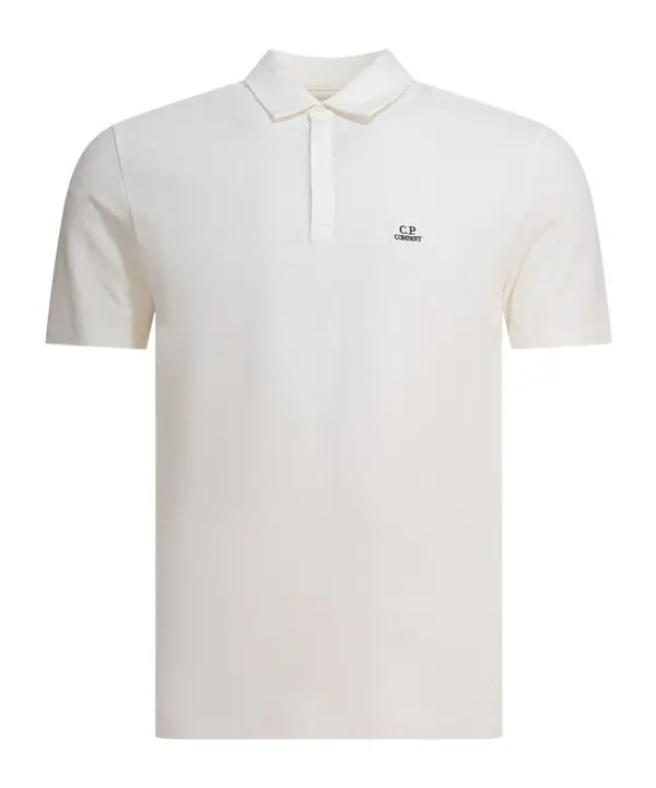 C.P. COMPANY Short-sleeved Logo Patch Polo Shirt