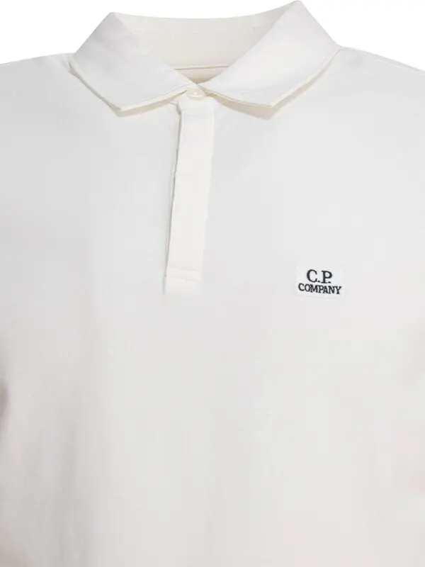 C.P. COMPANY Short-sleeved Logo Patch Polo Shirt