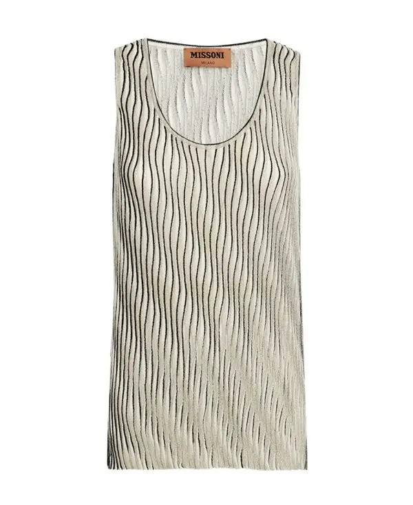 Missoni Sleeveless Round Collar Vest
