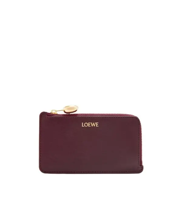 Loewe Pebble Zipped Coin Cardholder - Red