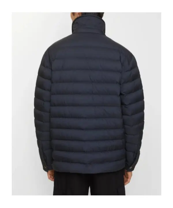 Burberry Quilted Down Jacket With Logo Patch