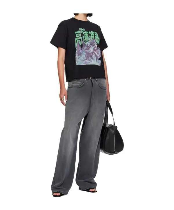 LU'U DAN Kriss Kross Relaxed Straight-leg Jeans - Black