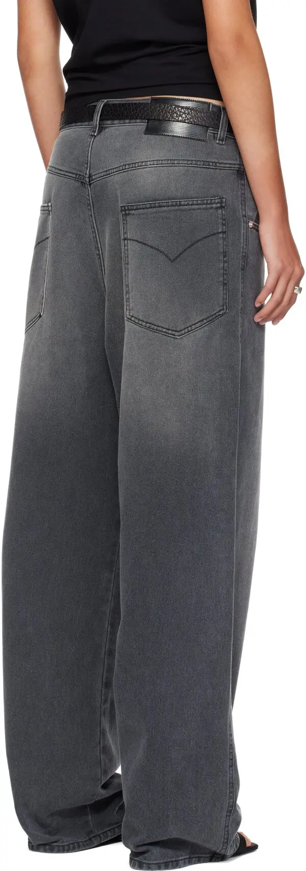 LU'U DAN Kriss Kross Relaxed Straight-leg Jeans - Black