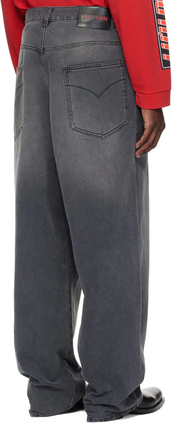 LU'U DAN Kriss Kross Relaxed Straight-leg Jeans - Black