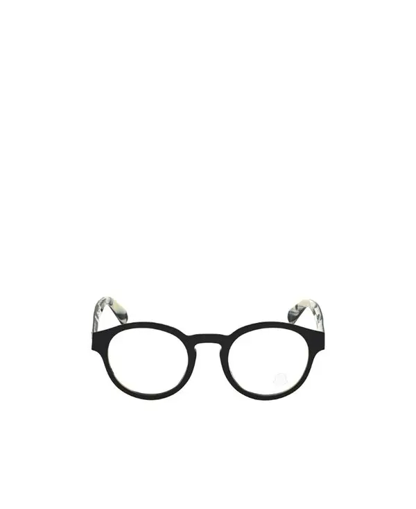 Moncler Round Frame Eyeglasses - Black