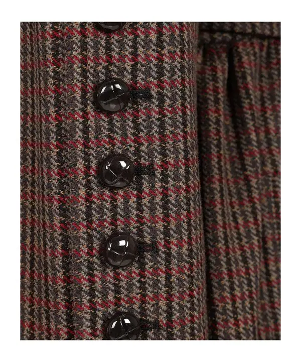 Chloé Double-breasted Houndstooth Riding Coat