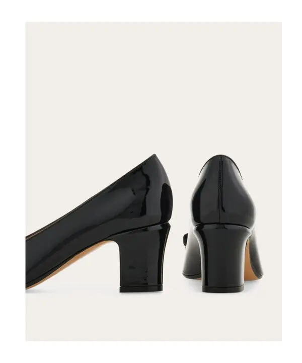 FERRAGAMO Vara Bow Block Heel Pumps - Black
