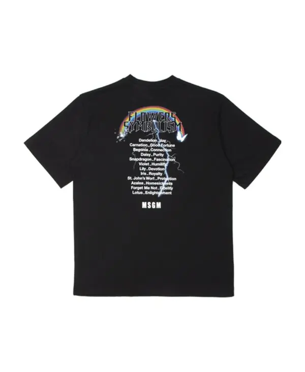 MSGM Printed Short-sleeve T-shirt - Black