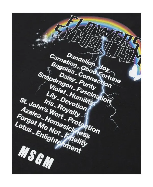 MSGM Printed Short-sleeve T-shirt - Black