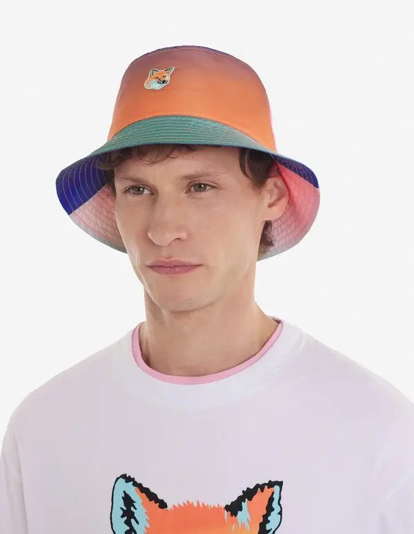 Maison Kitsuné Fox Head Patch Bucket Hat