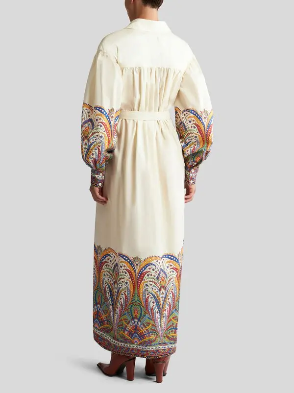 Etro Paisley Printed Belted Shirt Dress