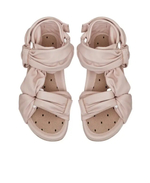 Red Valentino Puffy Strapped Sandals - Nude