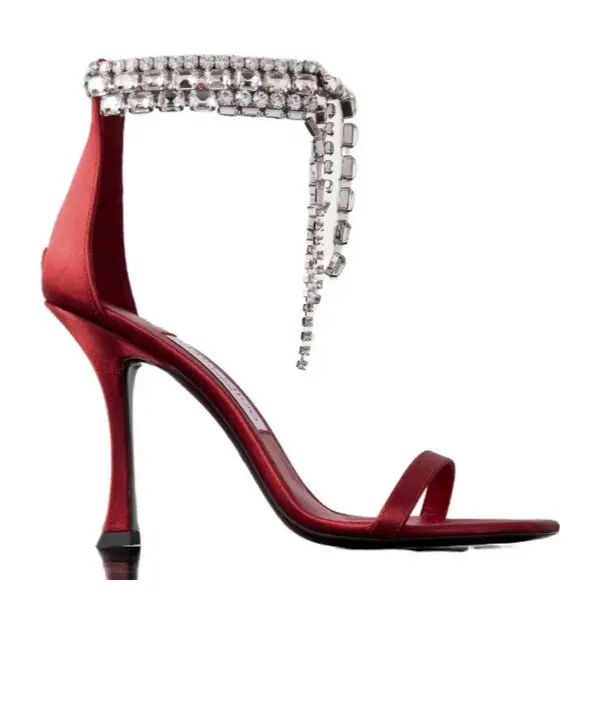 JIMMY CHOO Embellished Satin Sandals