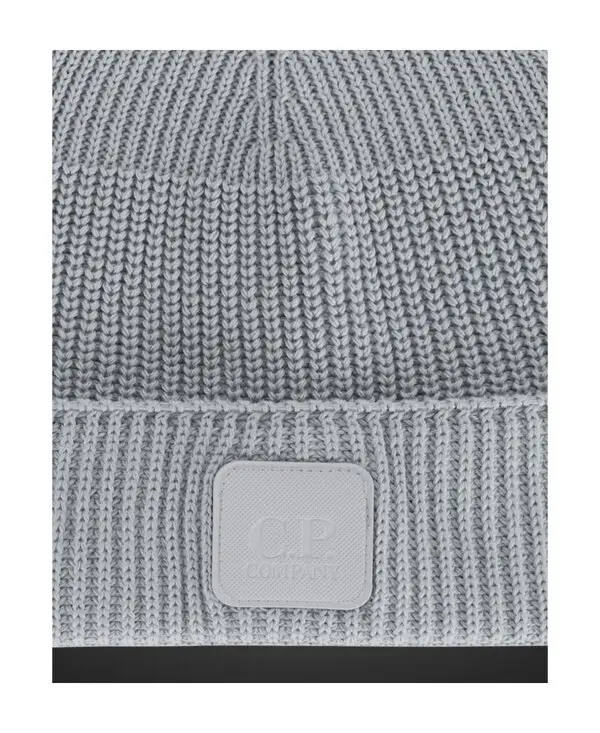 C.P. COMPANY Rib-knitted Beanie With Metropolis Series Emblem