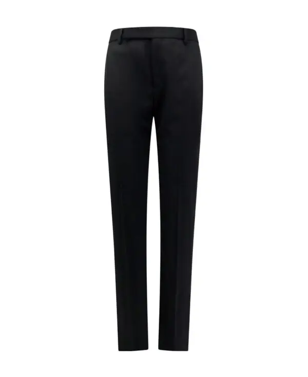 Saint Laurent Tuxedo Straight Leg Pants - Black