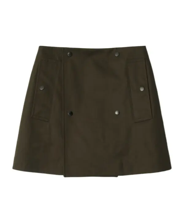 Burberry Bonded Gabardine Trench Mini Skirt - Juniper