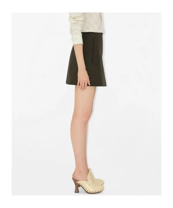 Burberry Bonded Gabardine Trench Mini Skirt - Juniper