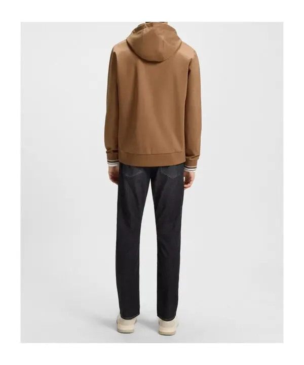 Hugo Boss Zip-fastening Hoodie With Drawstring Hood