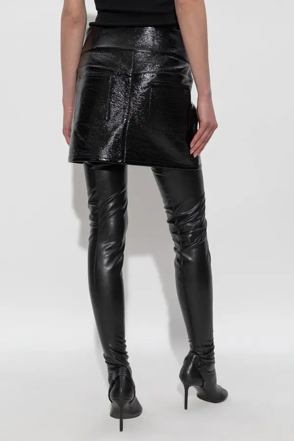 COURREGES Wide-waist Skirt With Decorative Welt Pockets