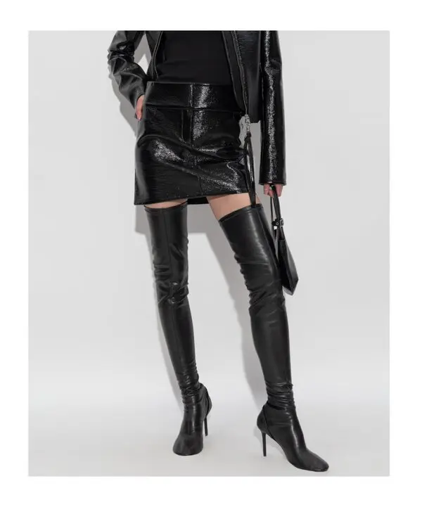 COURREGES Wide-waist Skirt With Decorative Welt Pockets