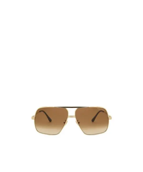 TOM FORD Aviator Logo Gradient Sunglasses