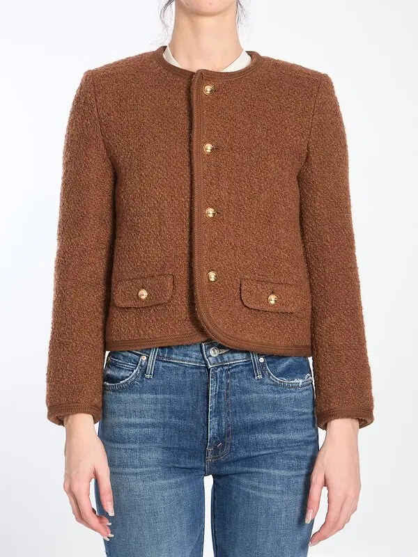 Celine Chelsea Jacket In Mohair Wool Tweed