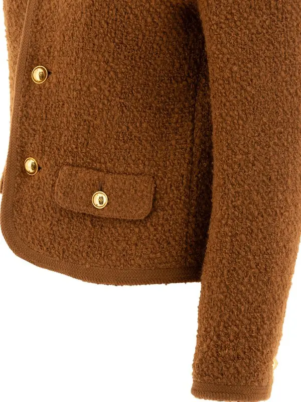 Celine Chelsea Jacket In Mohair Wool Tweed