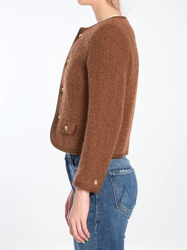 Celine Chelsea Jacket In Mohair Wool Tweed