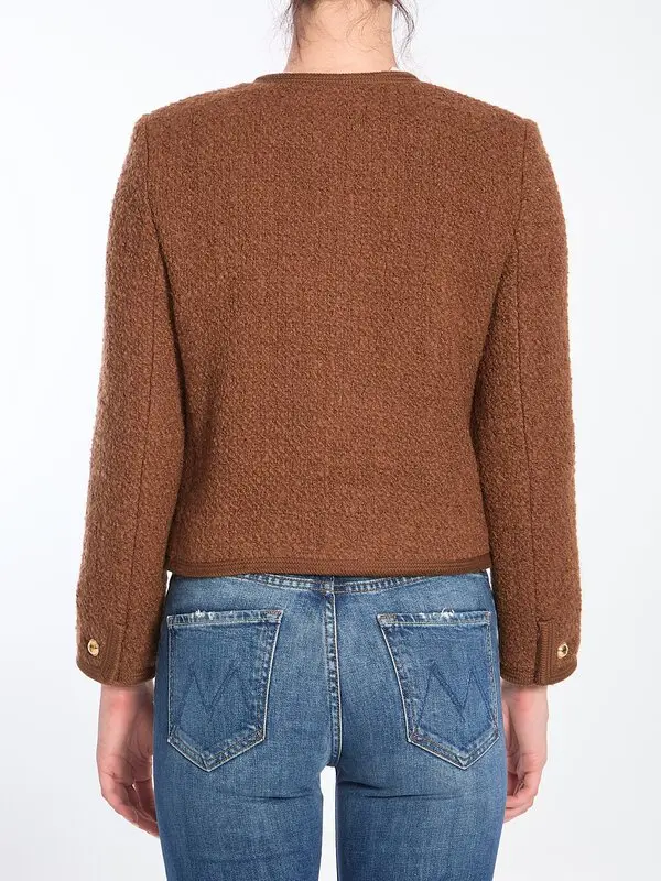 Celine Chelsea Jacket In Mohair Wool Tweed
