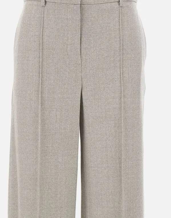 Eleventy Wide-leg Wool Pants