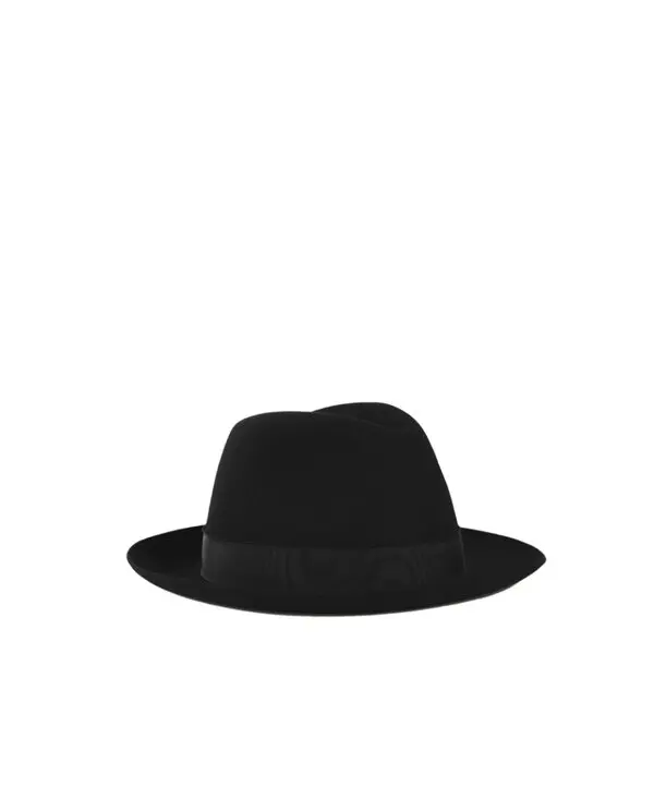 Borsalino Wide Brim Fedora - Black
