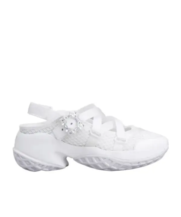 ROGER VIVIER Viv' Run Ballerinas With Crystal Buckle