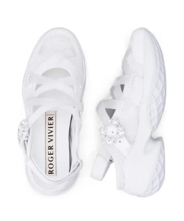 ROGER VIVIER Viv' Run Ballerinas With Crystal Buckle