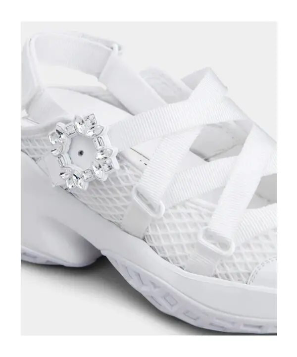 ROGER VIVIER Viv' Run Ballerinas With Crystal Buckle