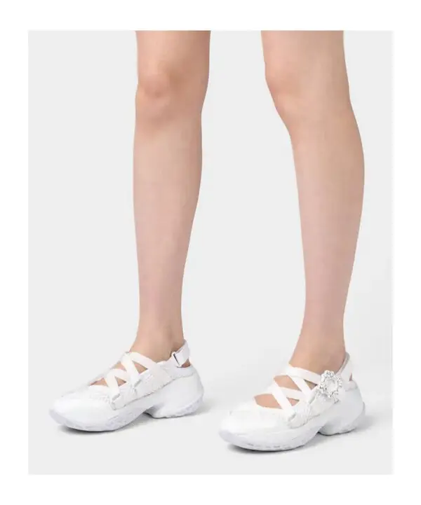 ROGER VIVIER Viv' Run Ballerinas With Crystal Buckle