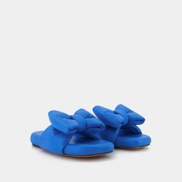 Off-White Bow Detail Slip-on Sandals - Blue