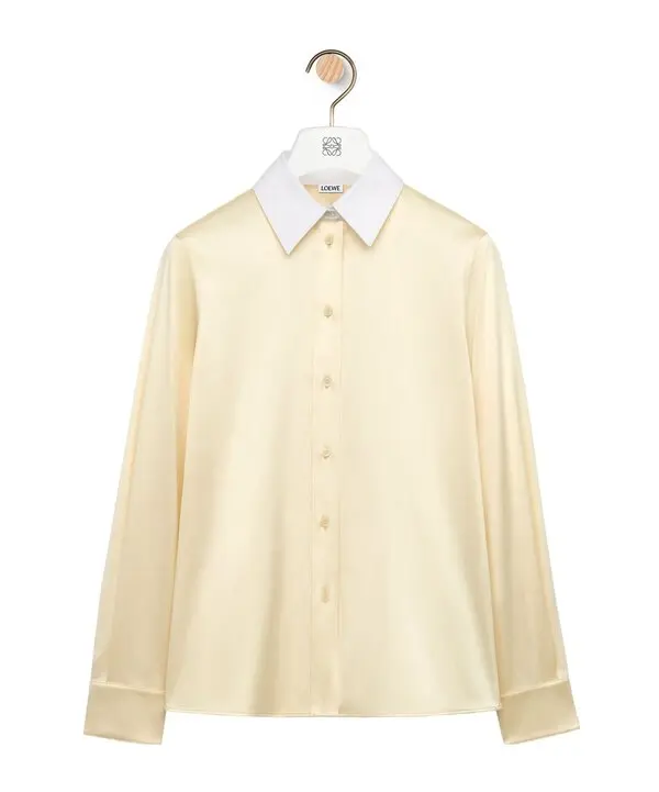 Loewe Long-sleeved Satin Shirt - Nude