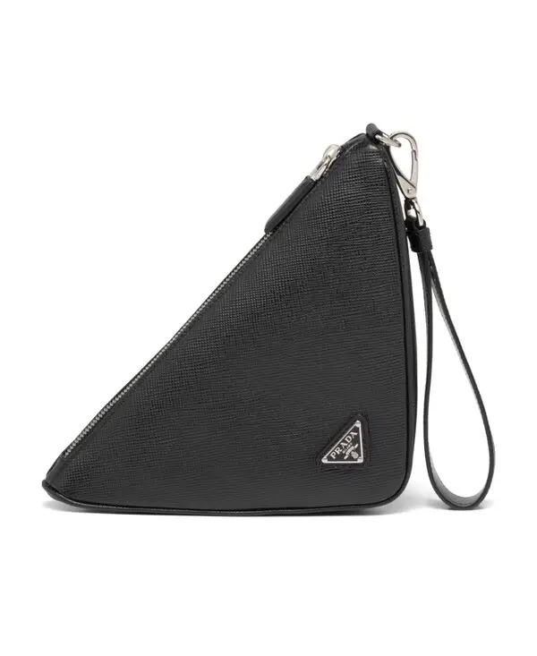 Prada Leather Triangle Pouch
