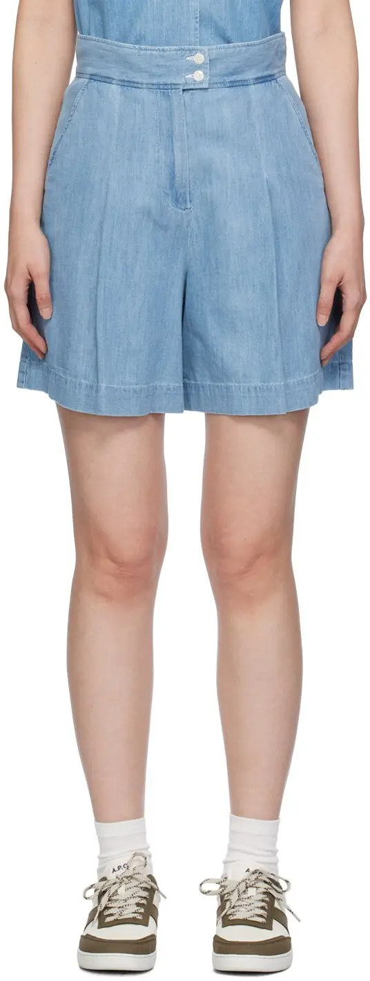 A.p.c. Pleated Denim Shorts