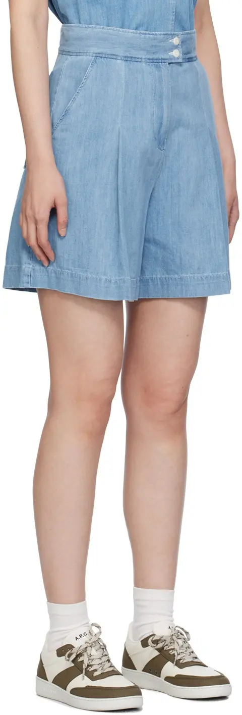 A.p.c. Pleated Denim Shorts