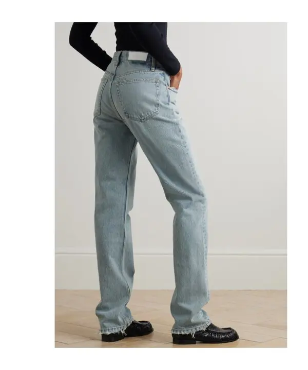 RE/DONE The Blondie High-rise Straight-leg Organic Jeans - Light Denim Blue
