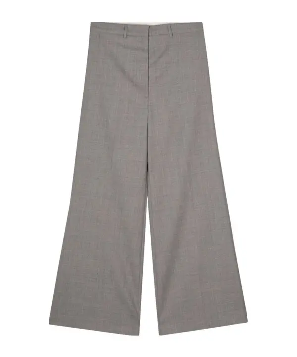 LOW CLASSIC High Waist Wide-leg Trousers - Gray