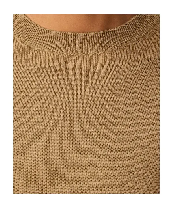 AMI Paris De Coeur Wool Sweater - Camel/black